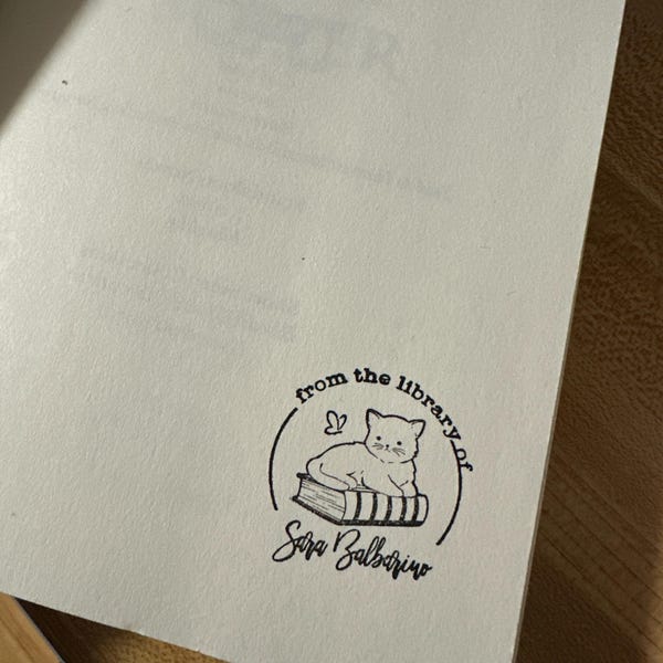 Personalized Round Self-inking Monogram Address Stamp and Ink With Name ...