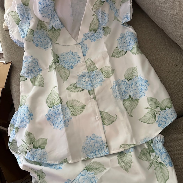 Premium Light Blue Bridesmaids Robes - Dreamy Angel Song Pattern - Soft ...
