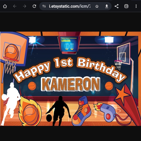 Custom Basketball Happy Birthday Banner Decoration, 13 Oz Waterproof ...