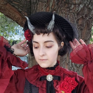 Small pan costume horns hand painted natural color bone | Etsy