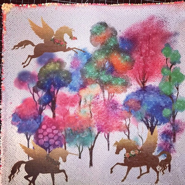 Unicorn Forest Trees Clip Art, Pastel Rainbow PNG Graphics, Magic ...