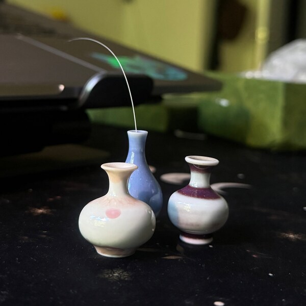 Unique Mini Ceramic Vases,glazed Vase,tiny Vases,little Glazed Ceramic Pot,tiny Pottery ...
