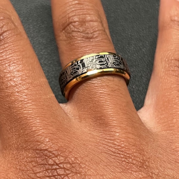 Circuit Board Fidget Spinner Wedding Band, Computer Science Engagement ...