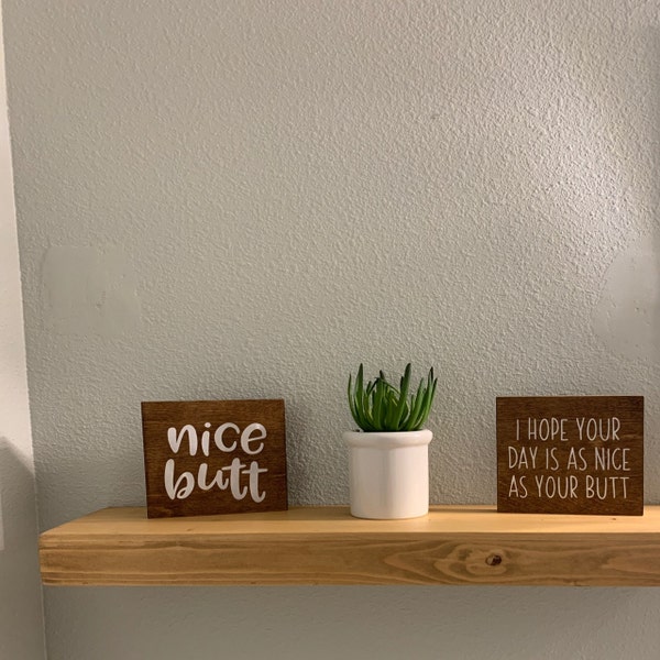 B1G1 Free Mini Bathroom Signs Funny Bathroom Signs Mini Sign Wood Sign ...