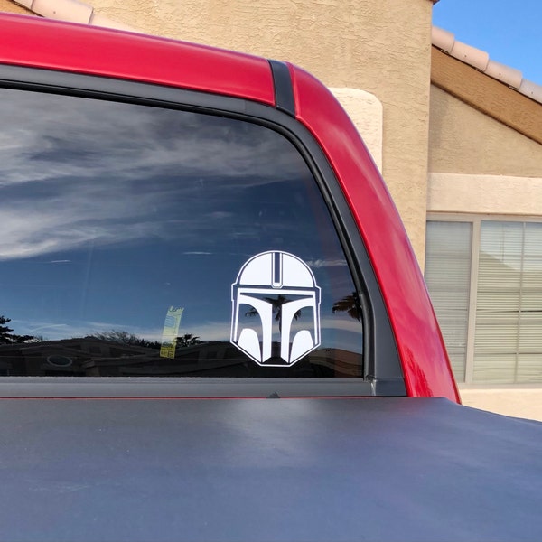 Mandalorian Helmet Decal/window Decal/laptop Decal/tumbler Decal - Etsy