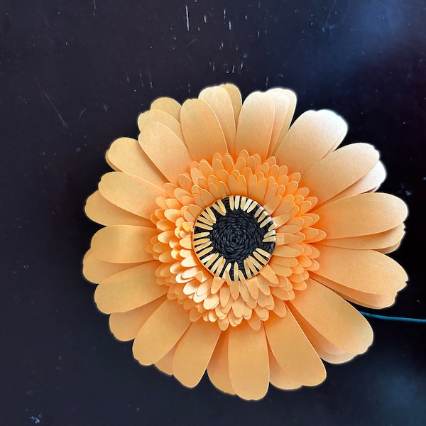 Paper Gerbera SVG Template, Paper Flower Template, DIY Paper Flower ...