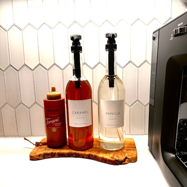 Snow Cone Flavor Syrup Dispenser + Custom Label • Shave Shaved Ice Gold ...