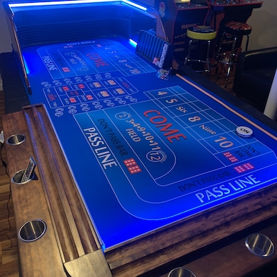 Practice Craps Table Backboard/ Throwing End With Chip Rails/ - Etsy