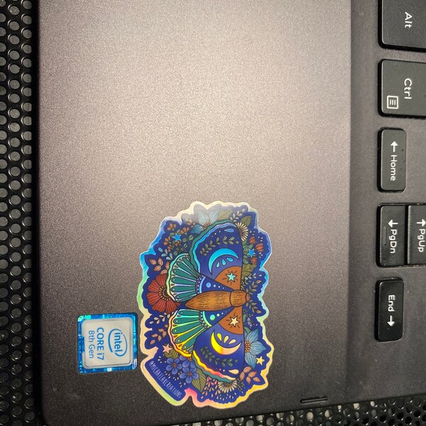 Holographic Moth Sticker | Witchy Sticker | Moth Sticker|stickers for ...