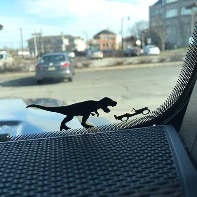 Dino Windshield Decal Trex Dinosaur Funny Custom Car SUV 4x4 Truck Auto ...
