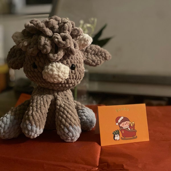 Amigurumi Highland Cow Pattern, Plush Pattern, Stuffed Highland Cow Toy ...