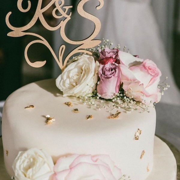 L Cake Topper, Wedding Cake Topper, Cake Toppers for Wedding, Rustic ...