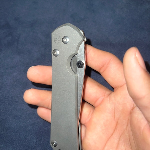 Large Sebenza 21 / 31 & Large Inkosi Custom Titanium Double Thumbstud ...