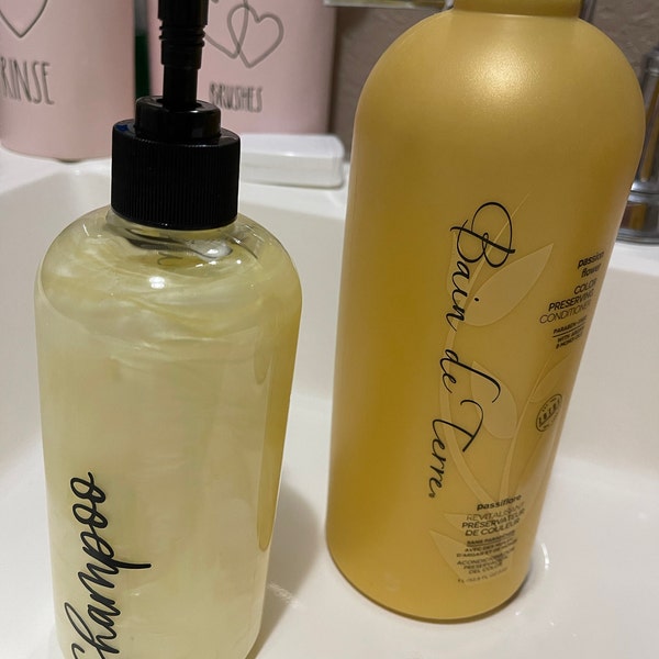 Refillable Clear Shampoo and Conditioner Bottles, Clear Plastic Bottles ...