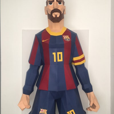MESSI Papercraft , PDF Template, DIY 3d Model, FanArt, Paper Sculpture ...