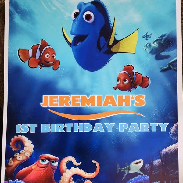 Finding Dory Birthday Welcome Sign, Finding Dory, Finding Nemo Birthday ...