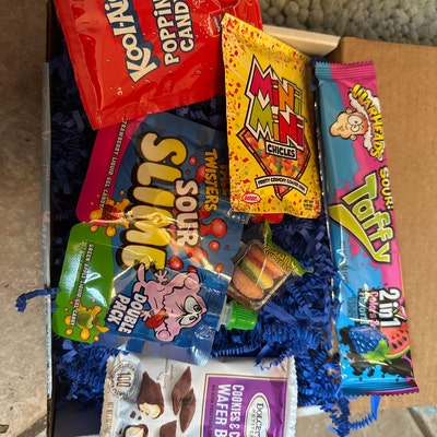 Blue Raspberry Favorites Candy Snack Pack Blue Razz Candy Gift Box Blue ...