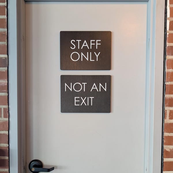 Employees Only Office Lettered Sign - Private Keep Out - Staff Only ...