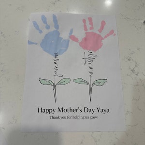 Footprint/handprint, Baby Handprint Craft, Hand Art Craft, Mother's Day ...