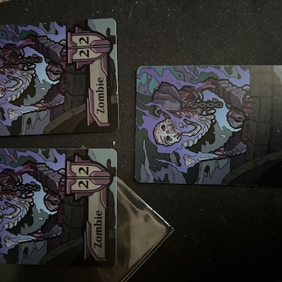 2 Wurm Tokens Custom Altered MTG Magic the Gathering Fantasy Board Game ...