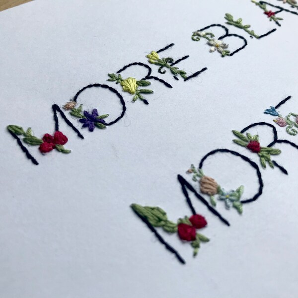 Personalised Embroidered Photo | Custom Photo Embroidery Black White ...