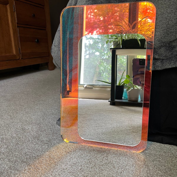 Retro Square Reflector - Wavy Acrylic Mirror Wiggly Mirror Amorphic ...