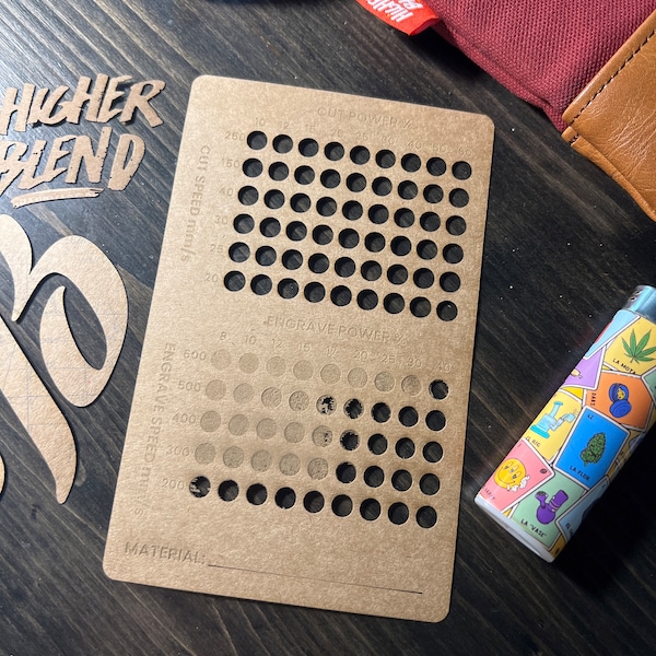 Laser Test Files | Material Test Card Lightburn | Cut & Engrave Test ...