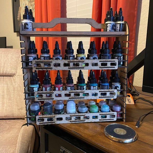 Vertical Paint Storage Rack for Model Painting, Compatible With Several ...