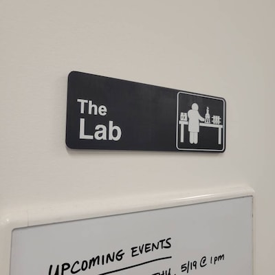 The Lab Sign Laboratory 3D Printed Sign Lab Door Sign Lab Wall Decor ...