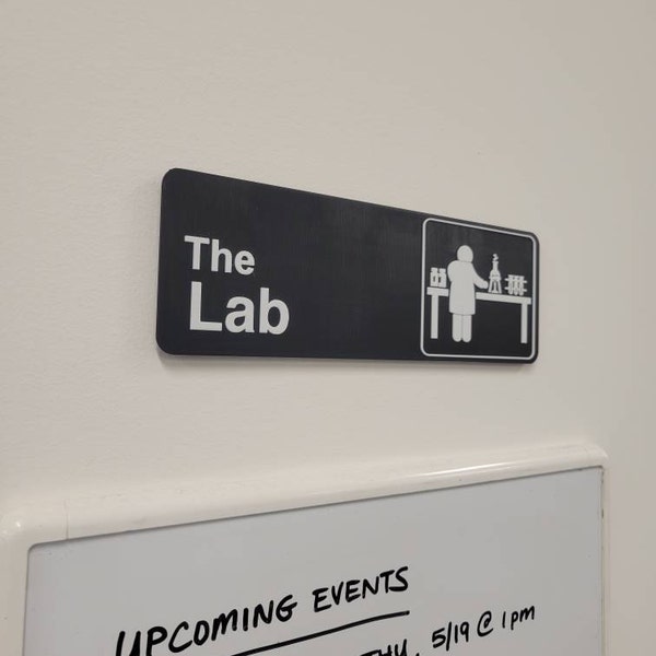 3D Printed Lab Sign: Scientist or Lab Explosion Door Decor - Etsy