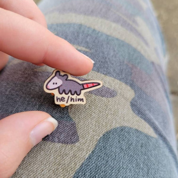 Wooden Pronoun Pins Cute Animal Mix & Match She/her, They/them, She ...