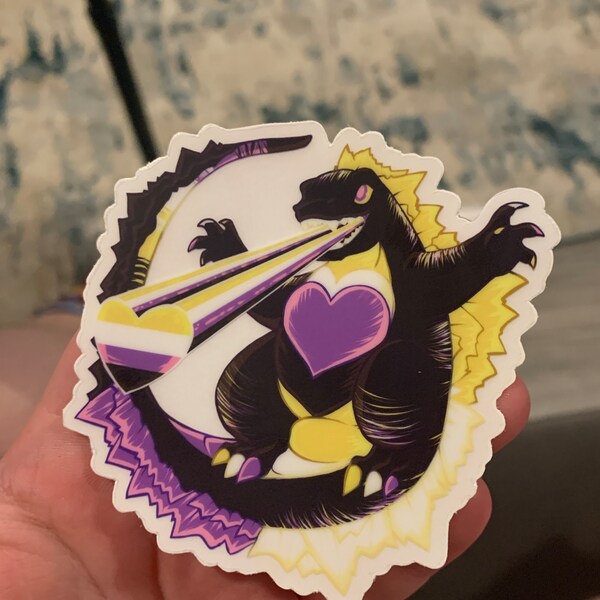 PRIDE-ZILLA : Clear Vinyl Stickers - Etsy