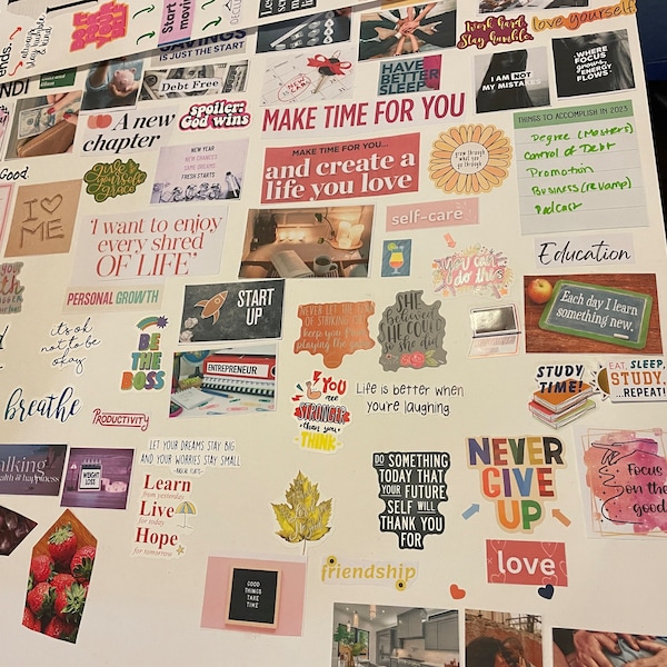 Christian Vision Board Printables - 120+ Beautiful Images, Phrases ...