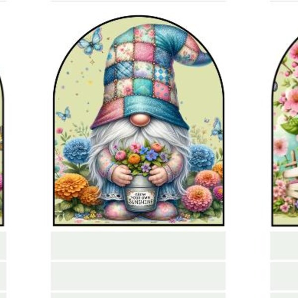 Watercolor Spring Garden Gnomes Clipart, 11 PNG Garden Gnome Clipart ...
