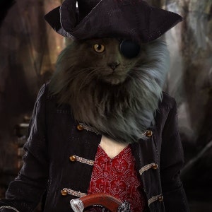 Custom Pet Pirate Portrait . Custom Pirate Portrait for Pet . Printable ...