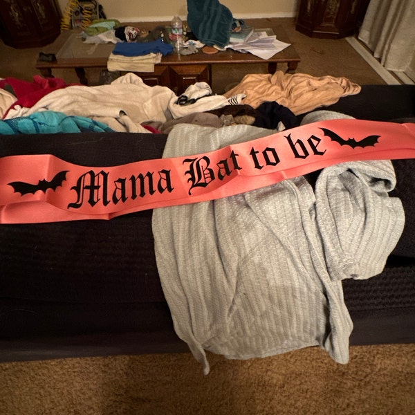 Mama Bat Gothic Sash, Mom to Be Emo Sash, Custom Alternative Sash ...