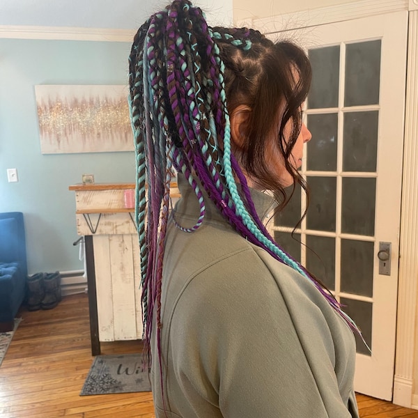 Wool Dreads Ombre Brown on Blond Dreadlocks Threads, Ribbons Boho ...