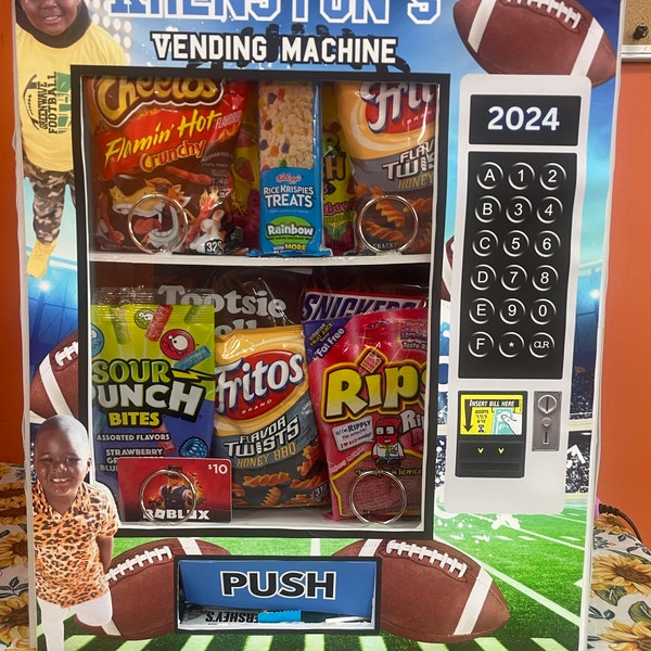 Vending Machine Template, Football Vending Machine, Birthday Gift ...