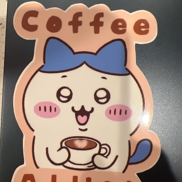 Chiikawa Cafe Stickers | Matcha Boba Coffee, Waterproof Die-cut Vinyl ...