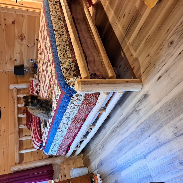 Handcrafted White Cedar Log Loft Bed - Full - Solid Wood/made in Usa ...