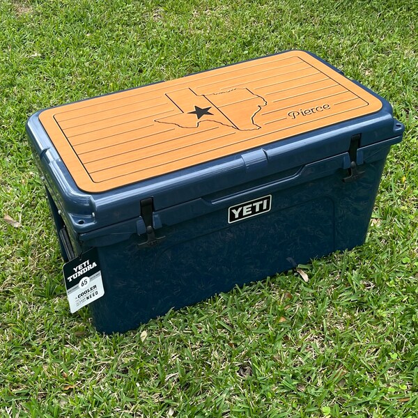 Personalized, YETI 60 Qt roadie, Cooler Lid Covers, University of Texas ...