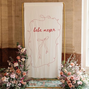 Fabric Linen Welcome Sign Welcome Sign Bridal Shower Sign Wedding ...