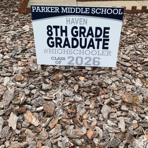 8th Grade Graduation Yard Sign Wire Stake Incl., Senior 2024, DIY File ...