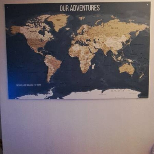 World Map Push Pin, Push Pin Map, World Map Pin Board, Cork World Map ...