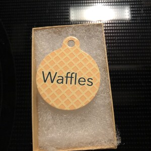 Waffle Pet Tag Food Dog Tag Dachshund Accessories Waffles - Etsy