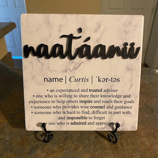 3D Marble Great Leader Definition Plaque With Stand, Thank You Mentor Sign, Boss Retirement ...