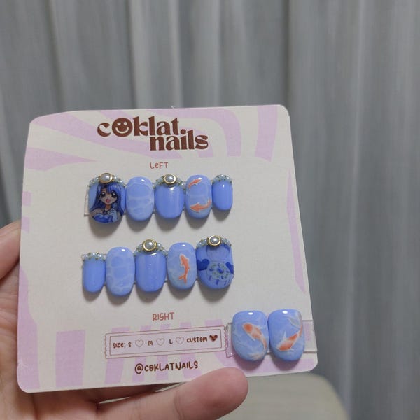 Cry Baby Nails - Cry Baby - Coffin Nails - Nails - Cute Nails - Press ...
