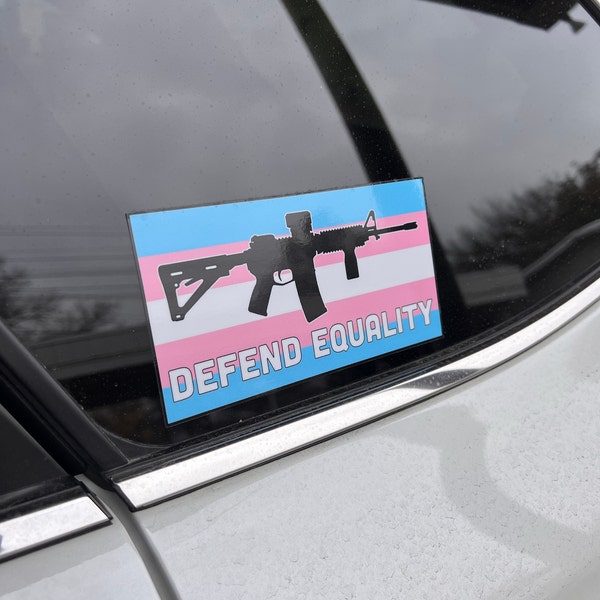 AR-15 Defend Equality Transgender Pride Flag and Rifle Decal/sticker - Etsy