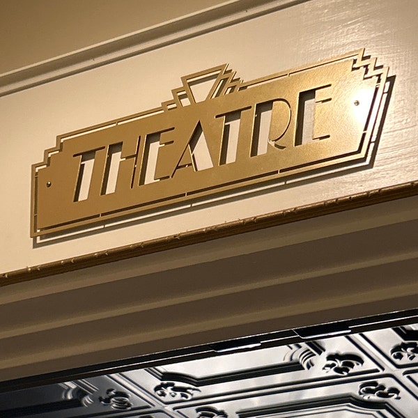 Movie Theatre Metal Sign, Theatre, Movie Sign, Home Theater, Theater ...