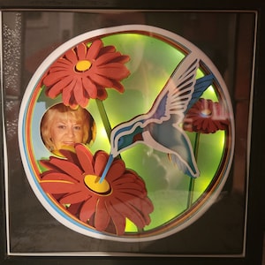 3D Hummingbird SVG Layered Hummingbird Svg Hummingbird Shadow Box Svg ...